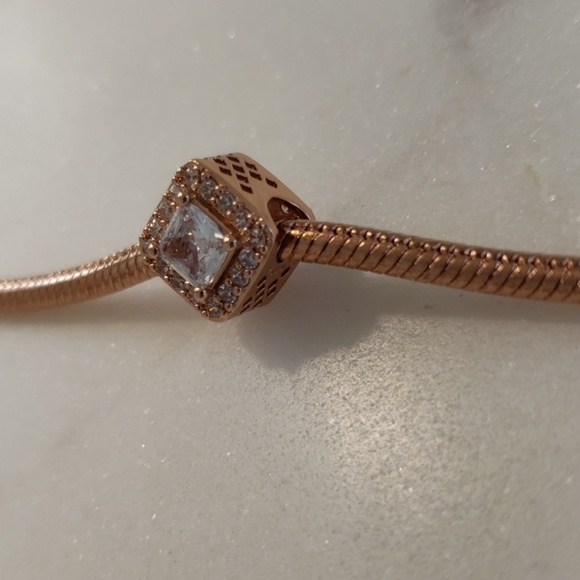 Pandora | Jewelry | Square Sparkle Halo Charm | Poshmark